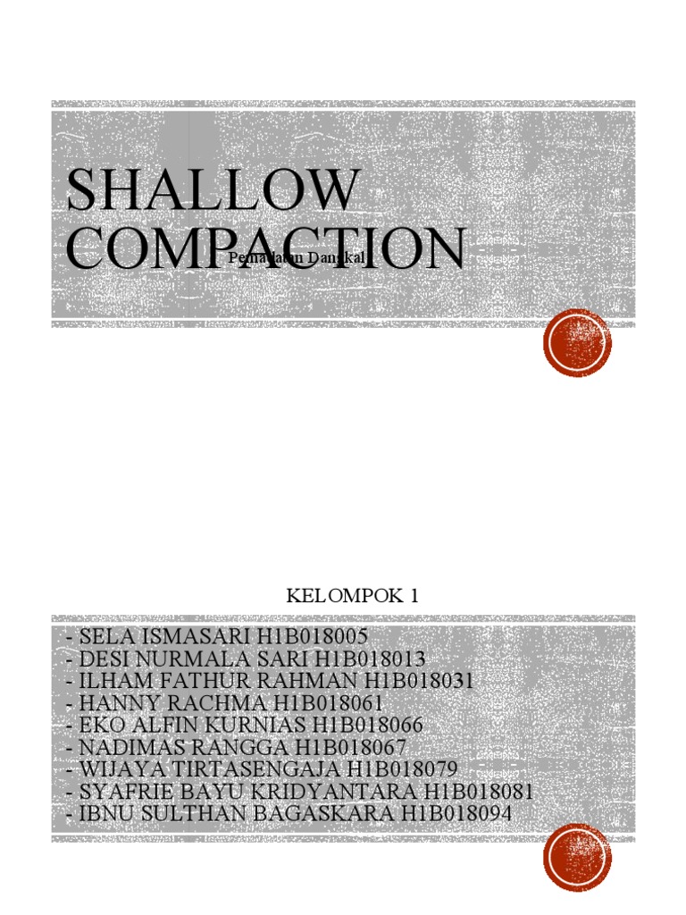 Shallow Compaction | PDF