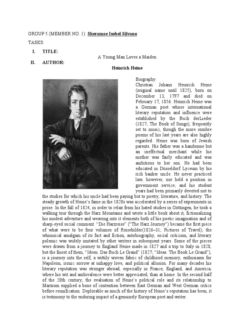 I. Title: II. Author: Heinrich Heine | PDF | Poetry