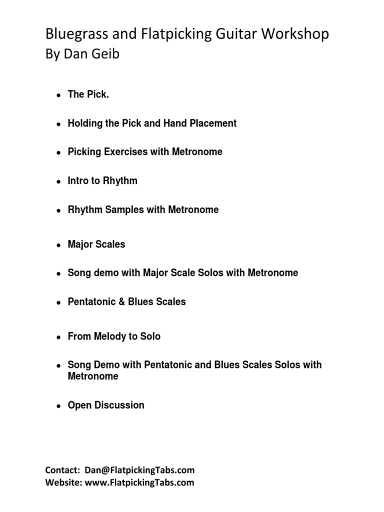 Bluegrass Flatpicking Techniques Guide | PDF