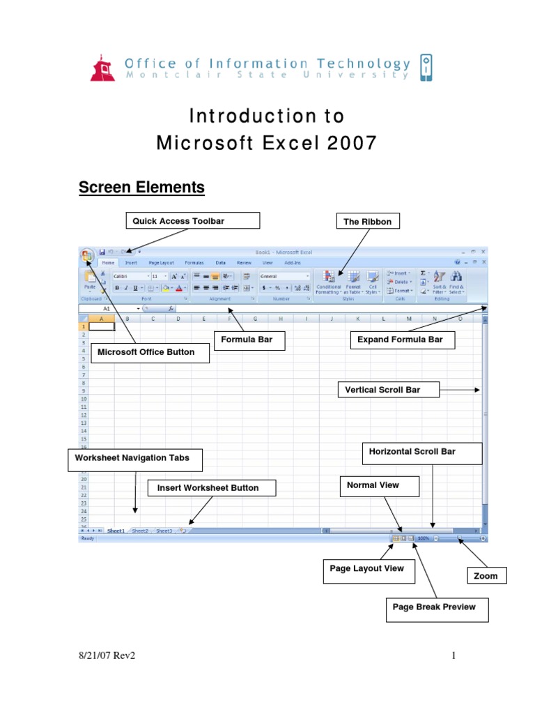 Excel Intro To 2007 | PDF | Spreadsheet | Tab (Gui)