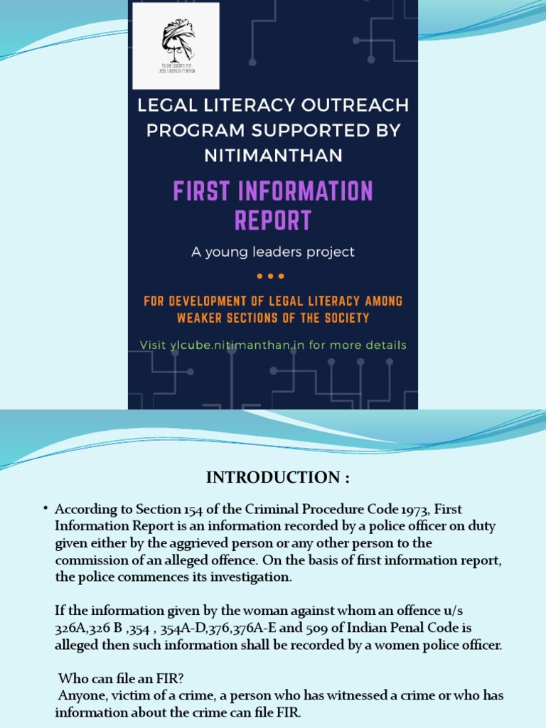 First Information Report) | PDF | Crime & Violence | Crime Thriller