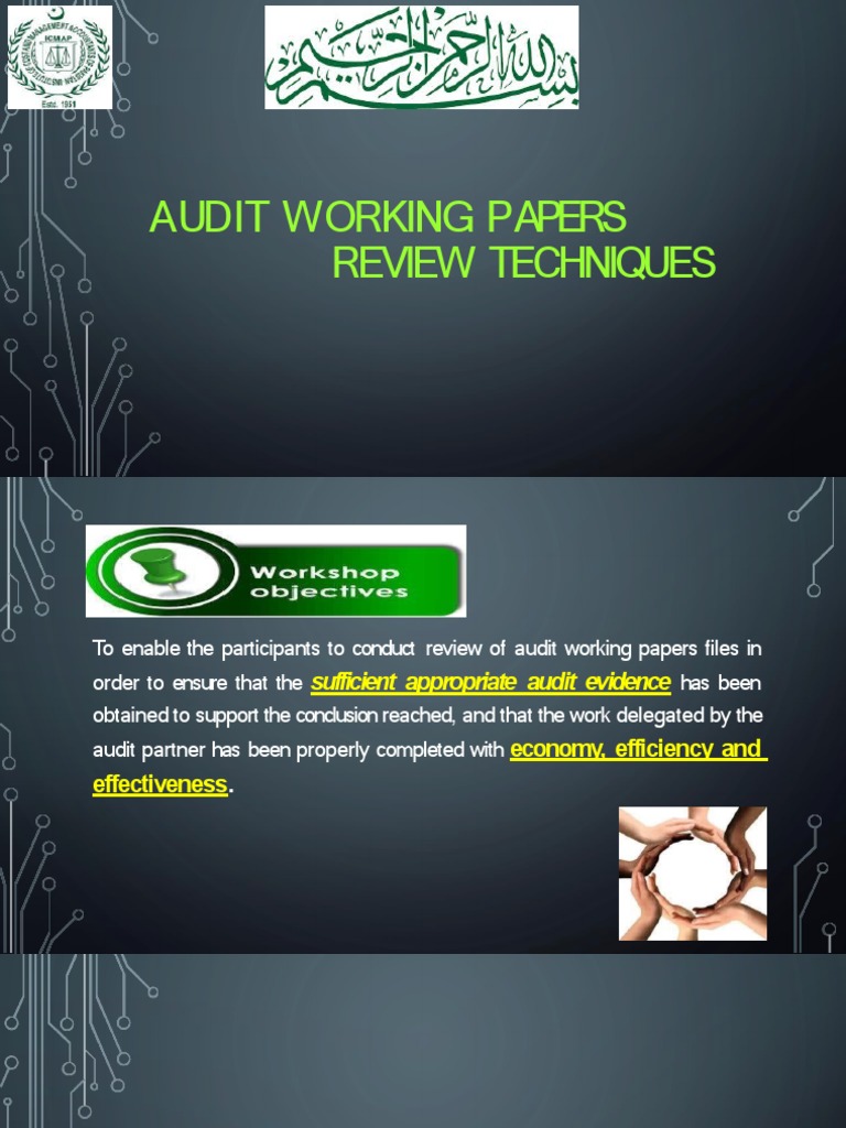 Audit Working Papers Review Techniques | PDF | Audit | Financial Statement