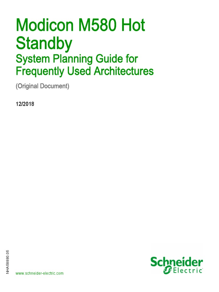 Modicon M580 Hot Standby: System Planning Guide For Frequently Used ...
