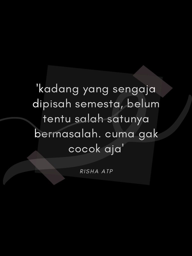 'Kadang Yang Sengaja Dipisah Semesta, Belum Tentu Salah Satunya ...