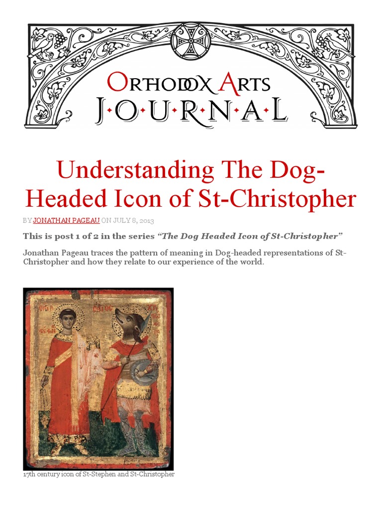 The Dog-Headed ST Christopher Icon | Download Free PDF | Genesis ...