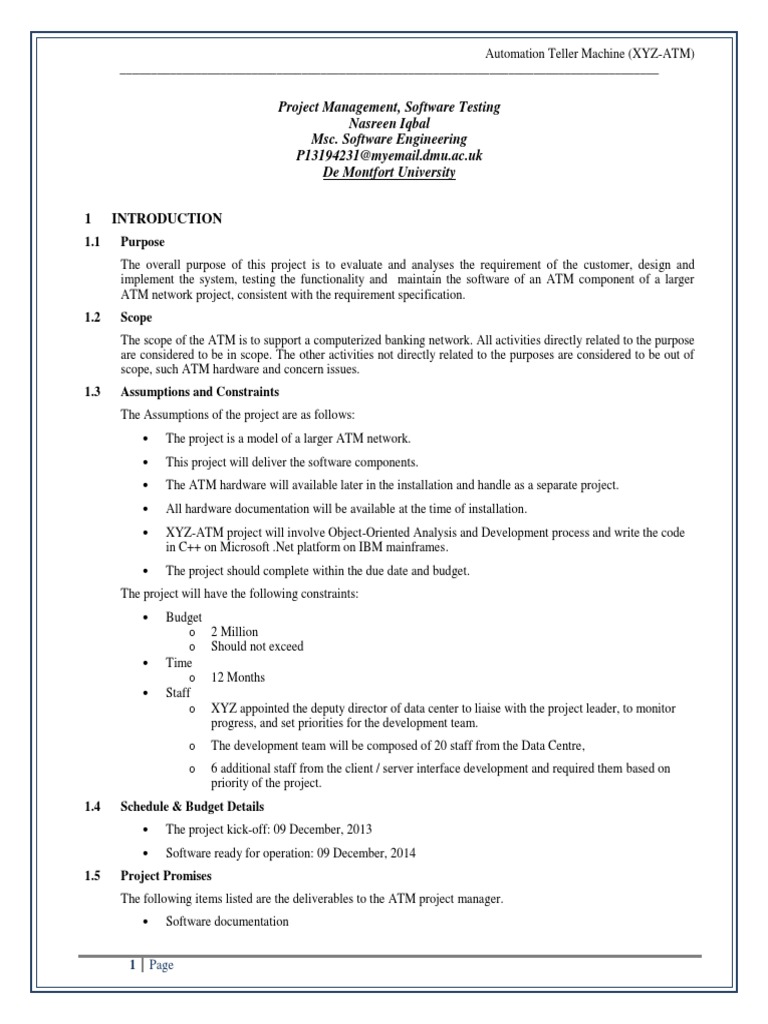 Project Management, Software Testing Nasreen Iqbal Msc. Software ...