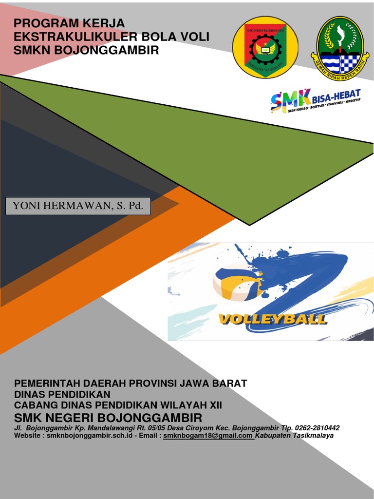 Cover Program Kerja Ekstrakulikuler Bola Voli | PDF