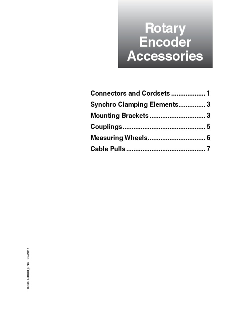 Rotary Encoder Accessories | PDF | Electrical Connector | Manufactured ...