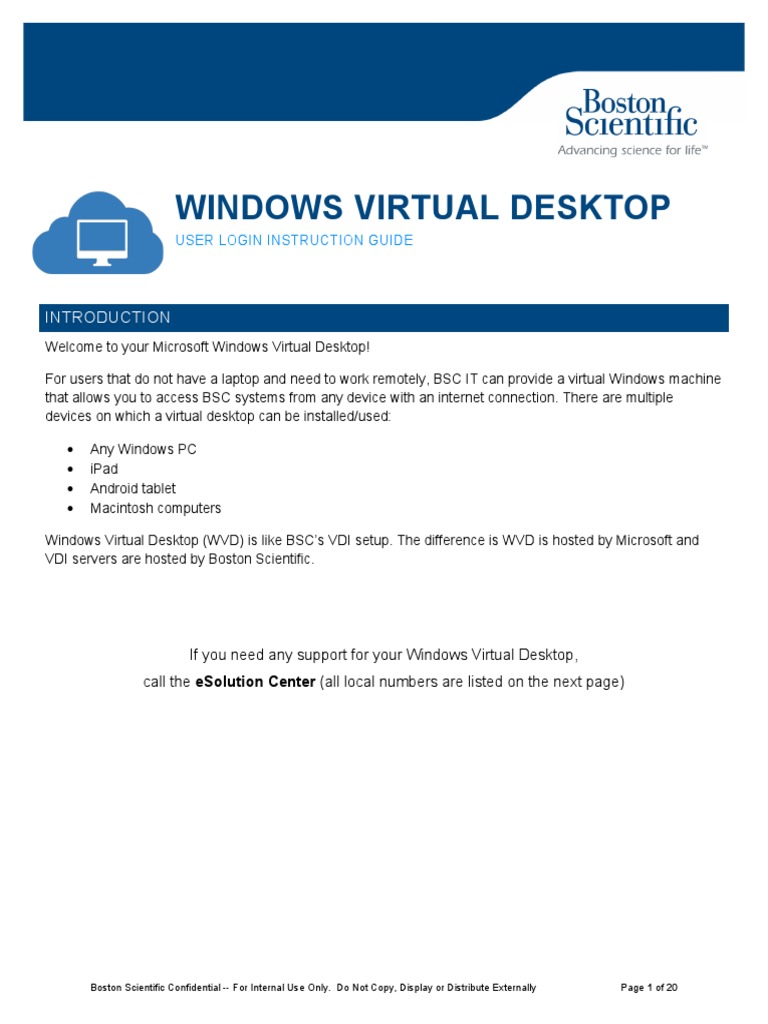Windows Virtual Desktop: User Login Instruction Guide | PDF | Desktop ...