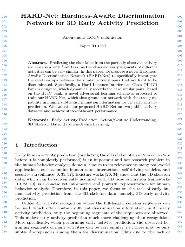 Hard Net Hardness Aware Discrimination Network For 3d Early Activity Prediction Pdf