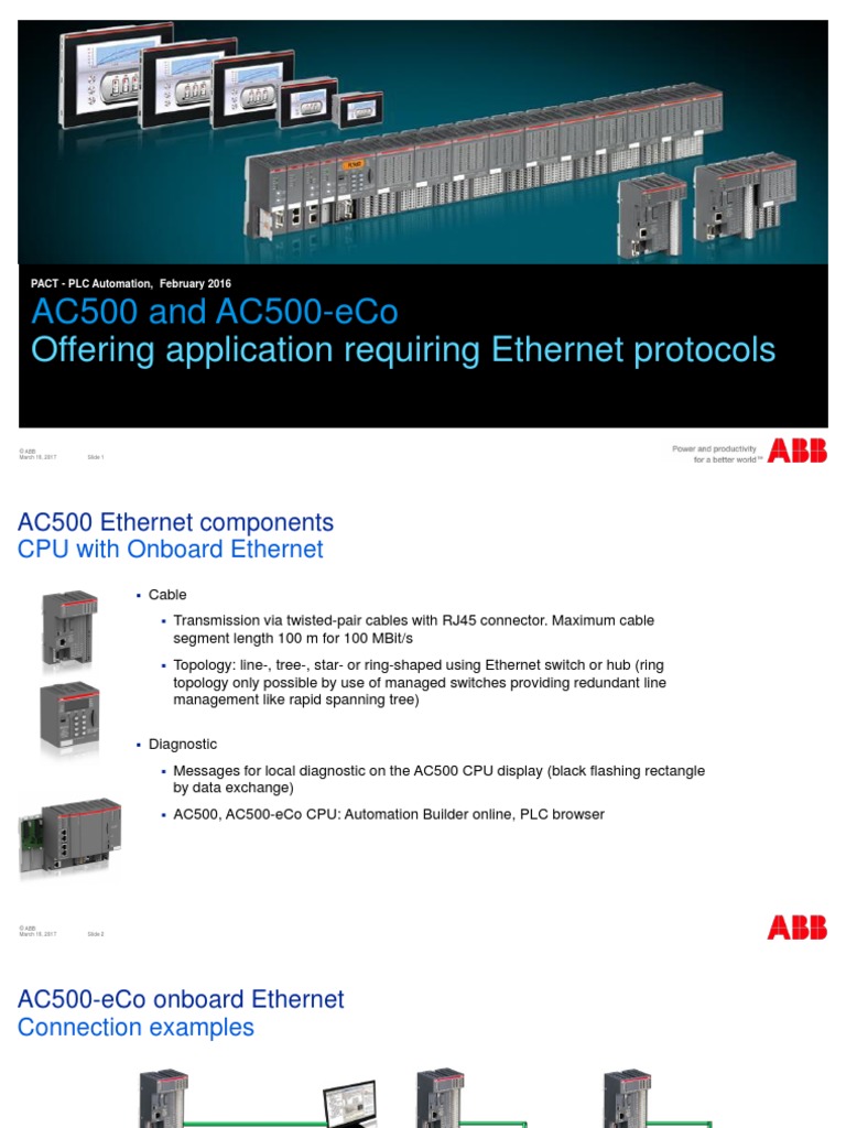 10 - Ethernet - AC500 and AC500-eCo | PDF | Ethernet | Network Socket