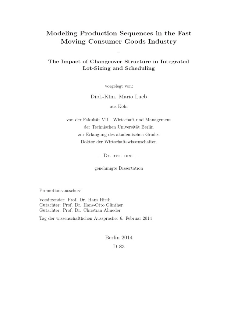 FMCG Production Planning | PDF | Scheduling (Production Processes) | Demand