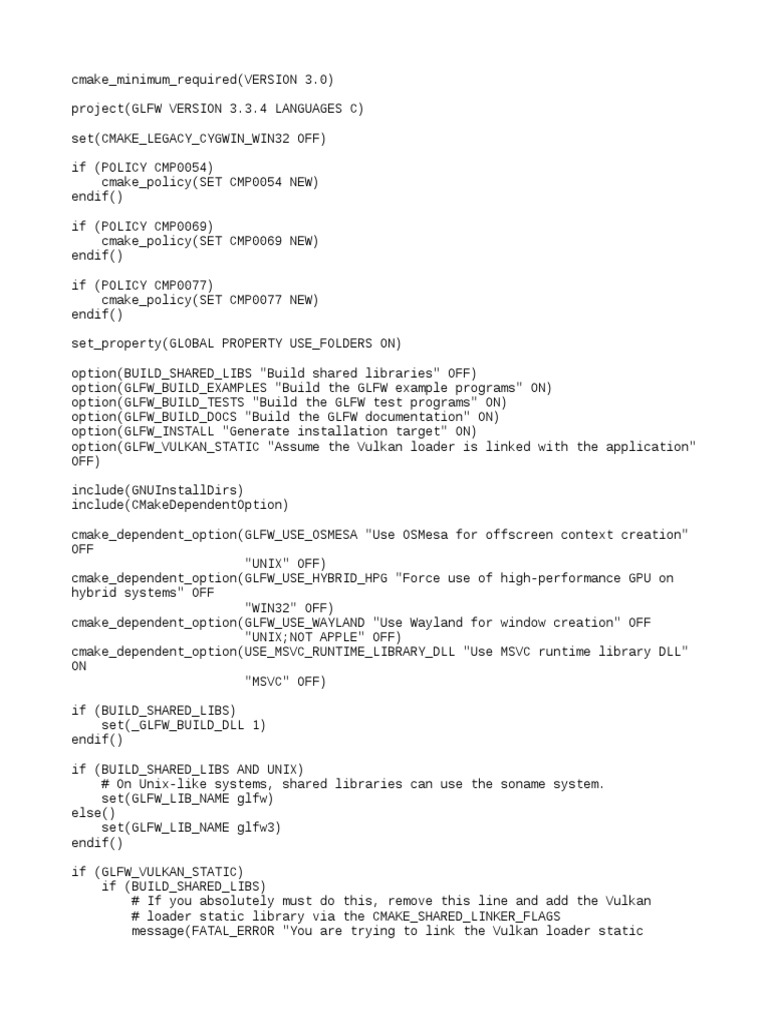 CMake Lists | PDF | Library (Computing) | System Software