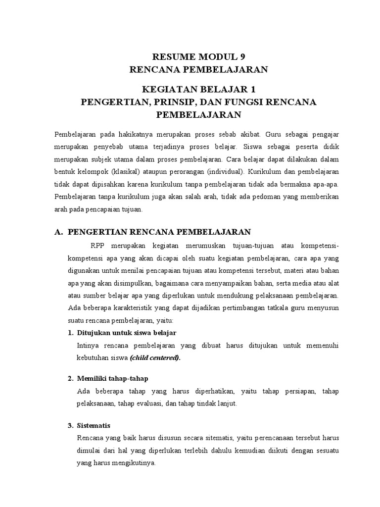 Resume Modul 9 KB 1 | PDF