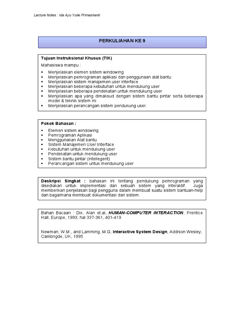 Pertemuan 10 - Implementasi Support Help Document | PDF