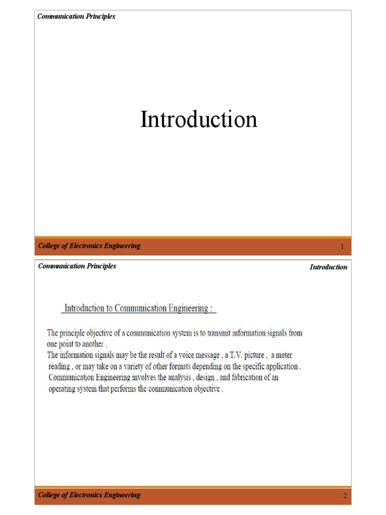 1-Introduction To Communication Principles | PDF | Electronic ...