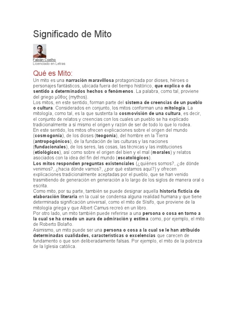 Significado de Mito | PDF