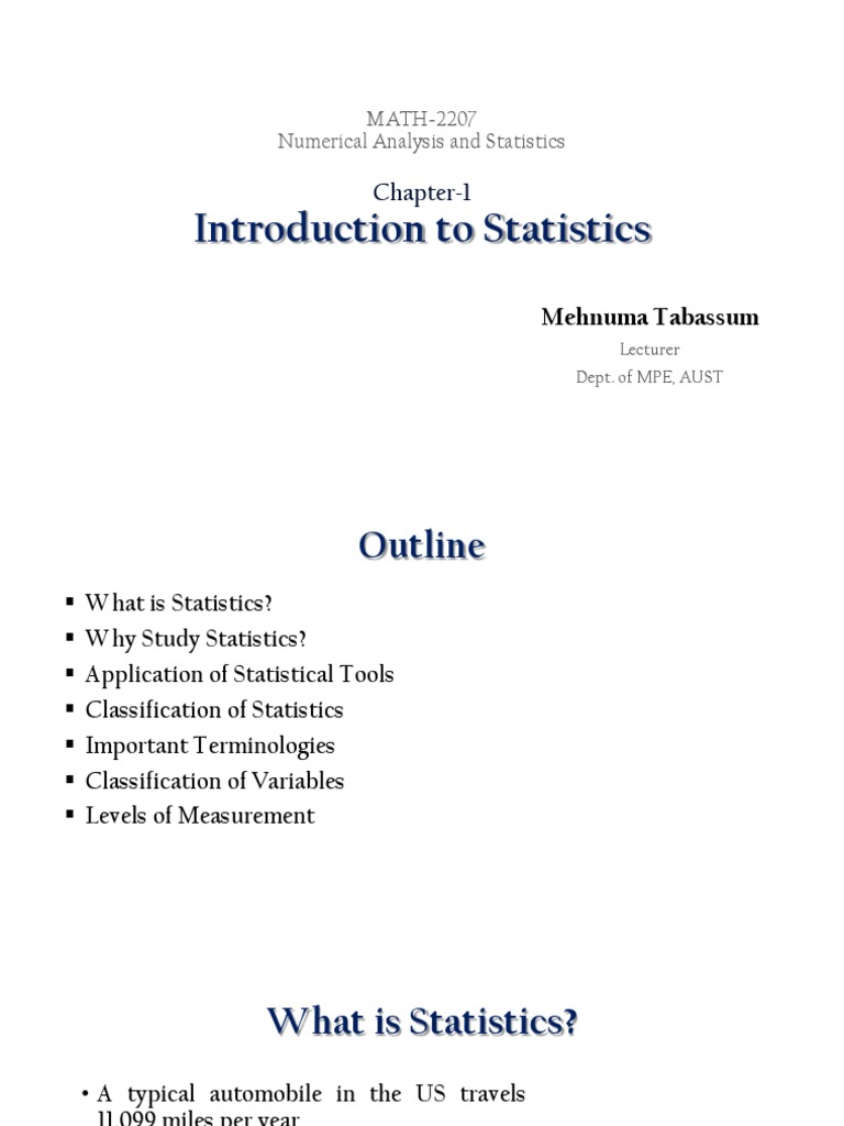 MATH 2207 - Basics of Statistics | PDF | Level Of Measurement ...