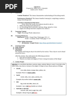 Grade 1 Adjectives Lesson Plan | PDF | Lesson Plan | Adjective