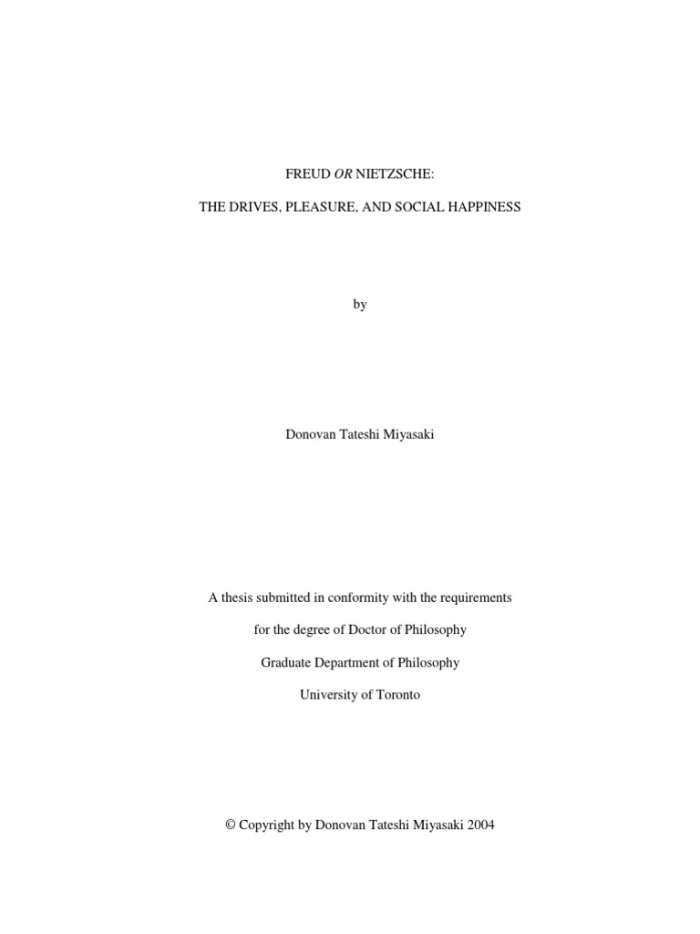 Freud vs. Nietzsche on Desire and Happiness | PDF | Sigmund Freud | Id