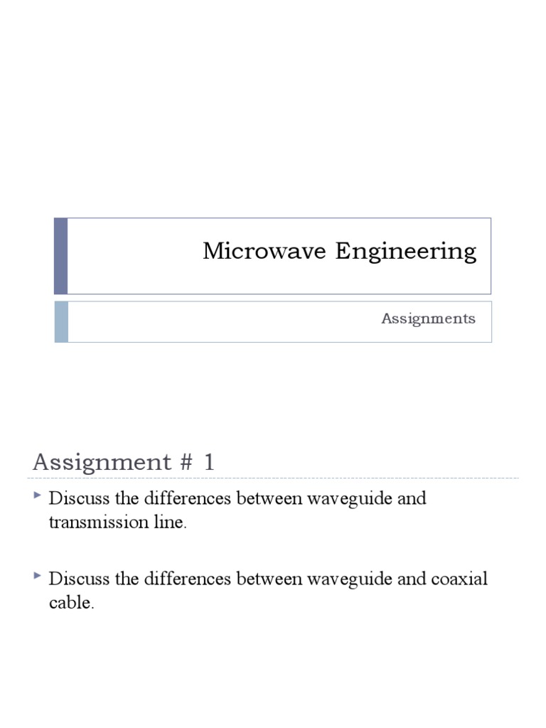 Waveguide vs. Transmission Line Analysis | PDF