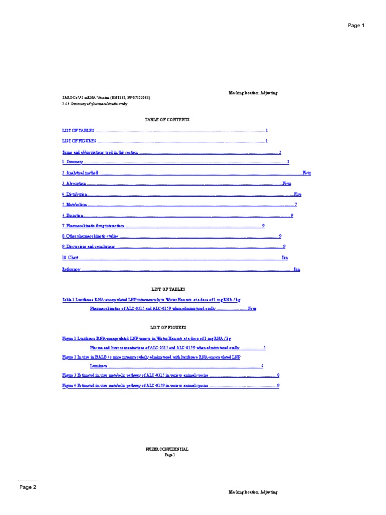 Pfizer Bio Distribution Confidential Document Translated To English ...