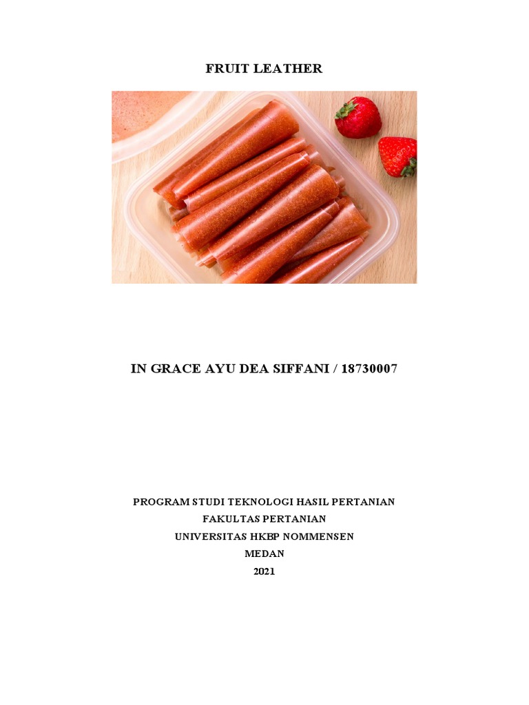 Fruit Leather - in Grace Ayu Dea 18730007 | PDF | Memasak, Makanan ...