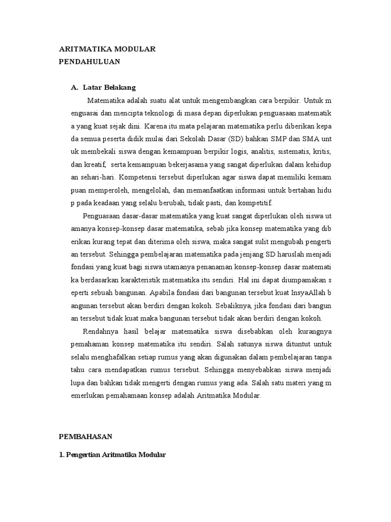 Aritmatika Modular | PDF