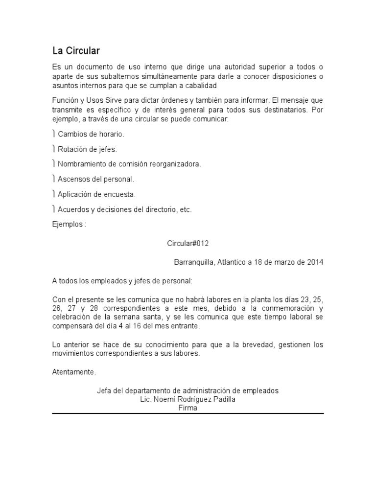 La Circular | PDF | Empleo | Labor