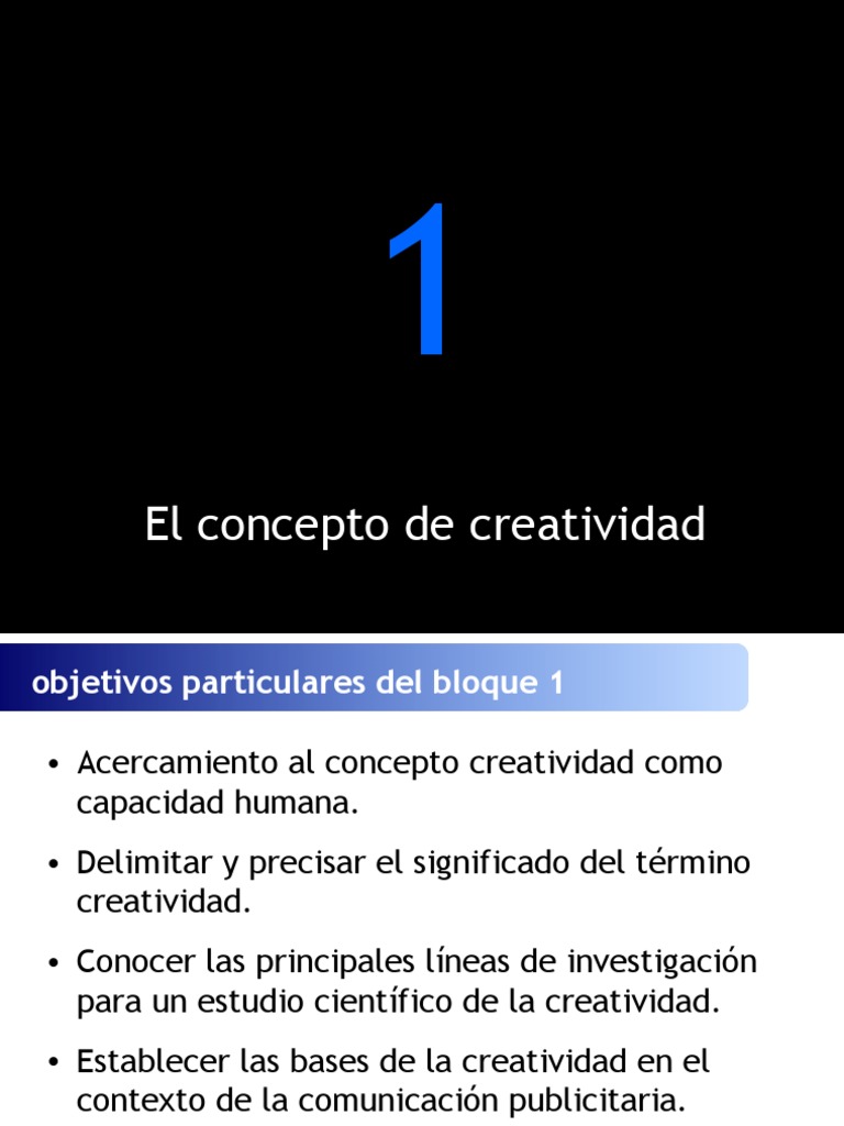 El Concepto de Creatividad 10744 | PDF | Creatividad | Comportamiento