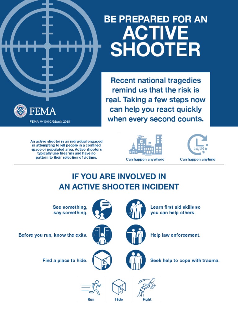 Active Shooter Preparedness Guide | PDF | Violence