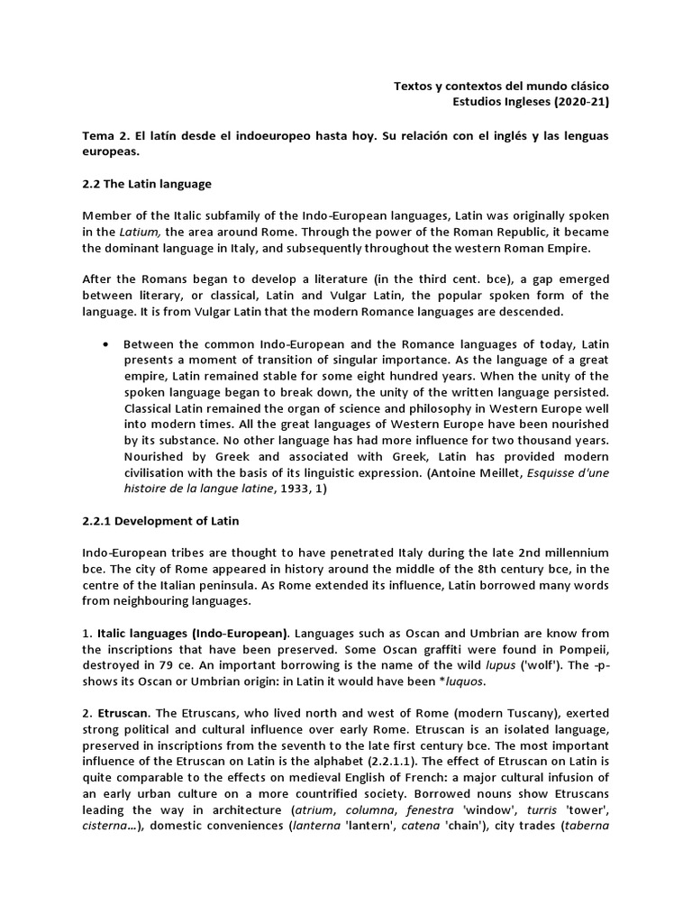 2.2 History of Literary Latin | PDF | Greek Alphabet | Latin