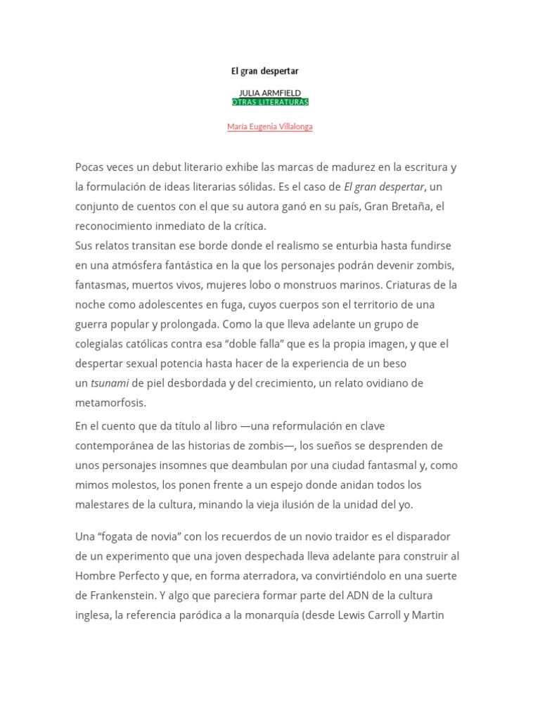 El Gran Despertar | PDF