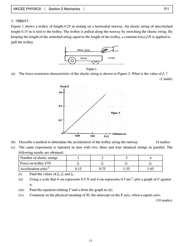 Hkcee Physics - Section 2 Mechanics - P.1 | PDF | Force | Collision