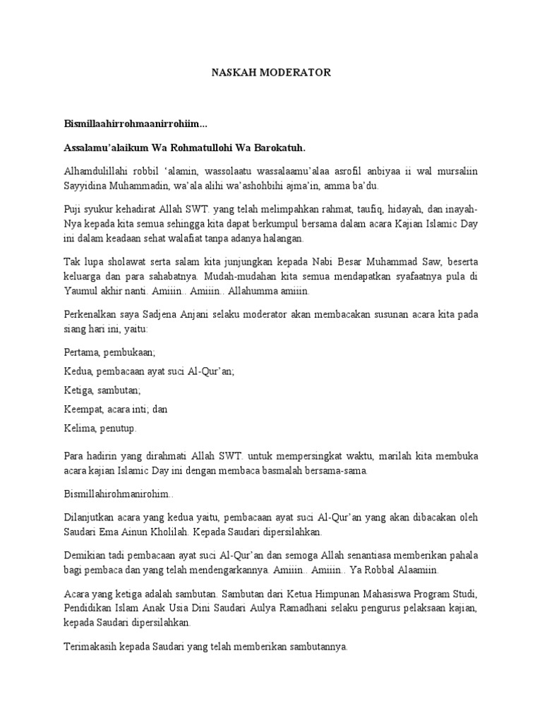 Naskah Moderator | PDF