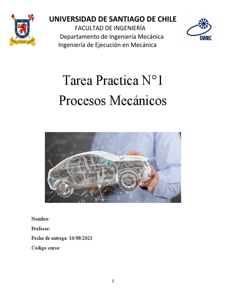 Tarea Practica 1 Procesos Mecanicos | PDF | Acero | Engranaje