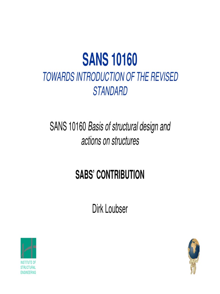 SANS 10160: Towards Introduction of The Revised Standard | PDF ...