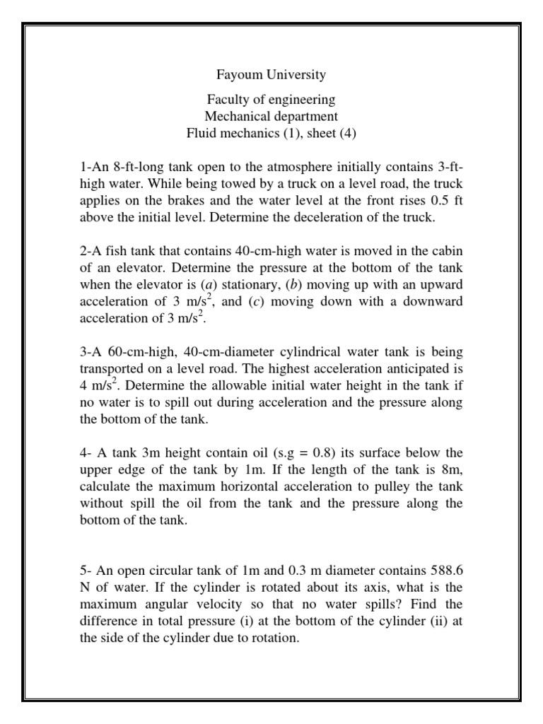 Sheet 4 | PDF | Buoyancy | Acceleration