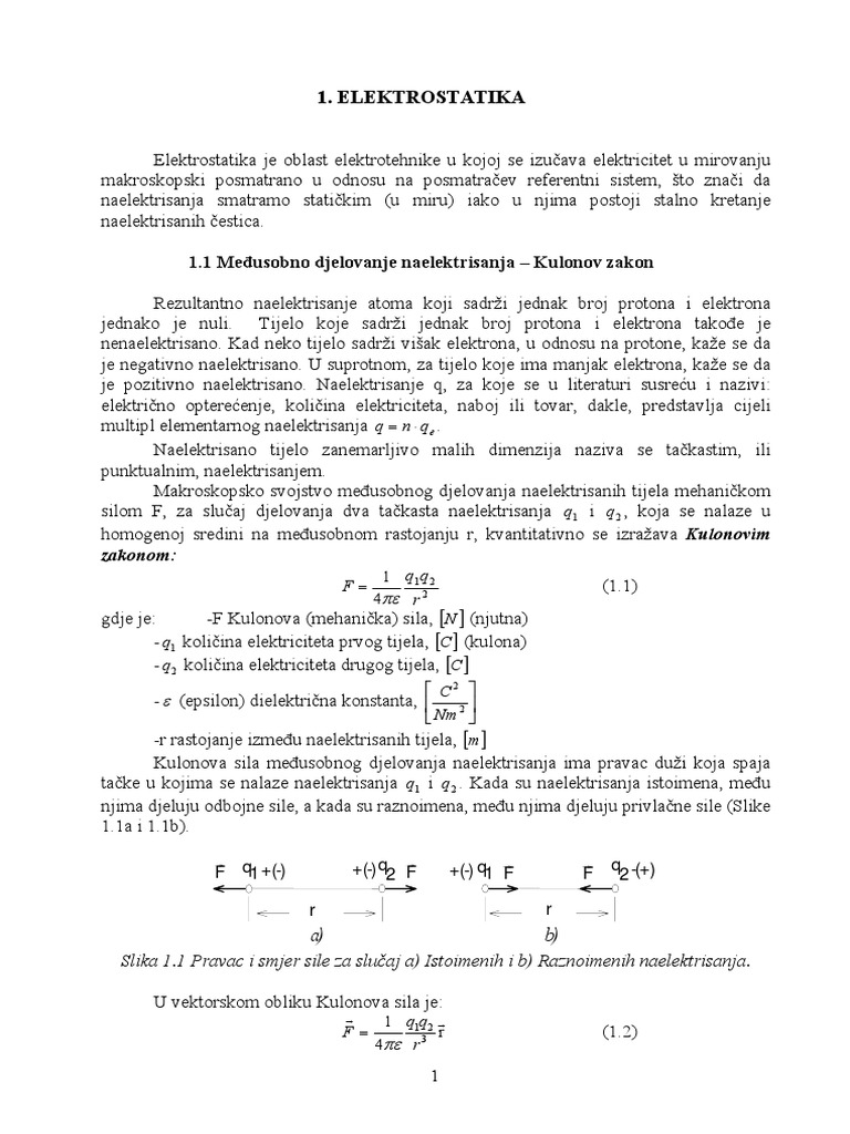Elektrostatika | PDF
