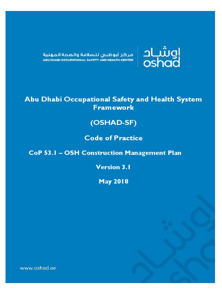 53.1 - OSH Construction Management Plan v3.1 English | PDF ...