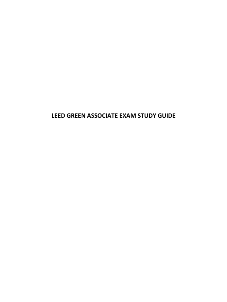 LEED Green Associate Exam Study Guide | PDF