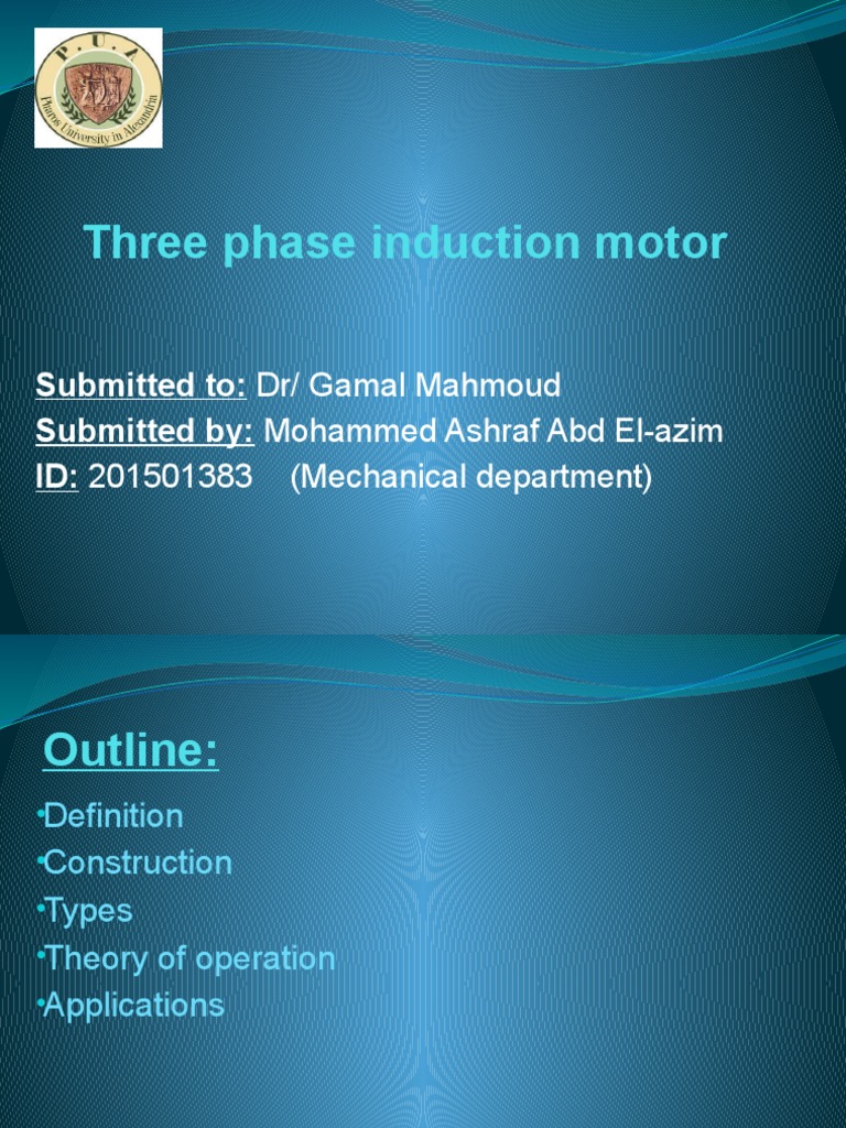 Three Phase Induction Motor | PDF | Electric Motor | Electromagnetic ...