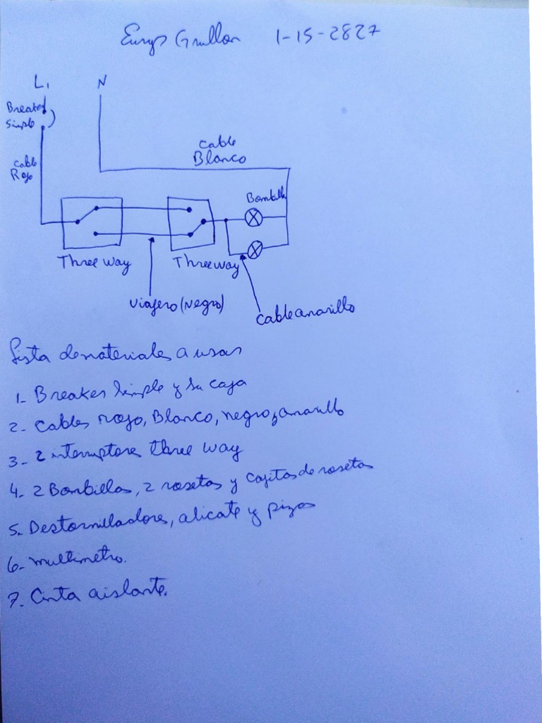Circuito Three Way Dibujado y Explicado | PDF