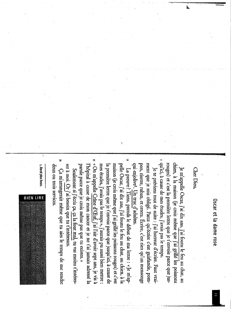 Oscar Et La Dame Rose | PDF