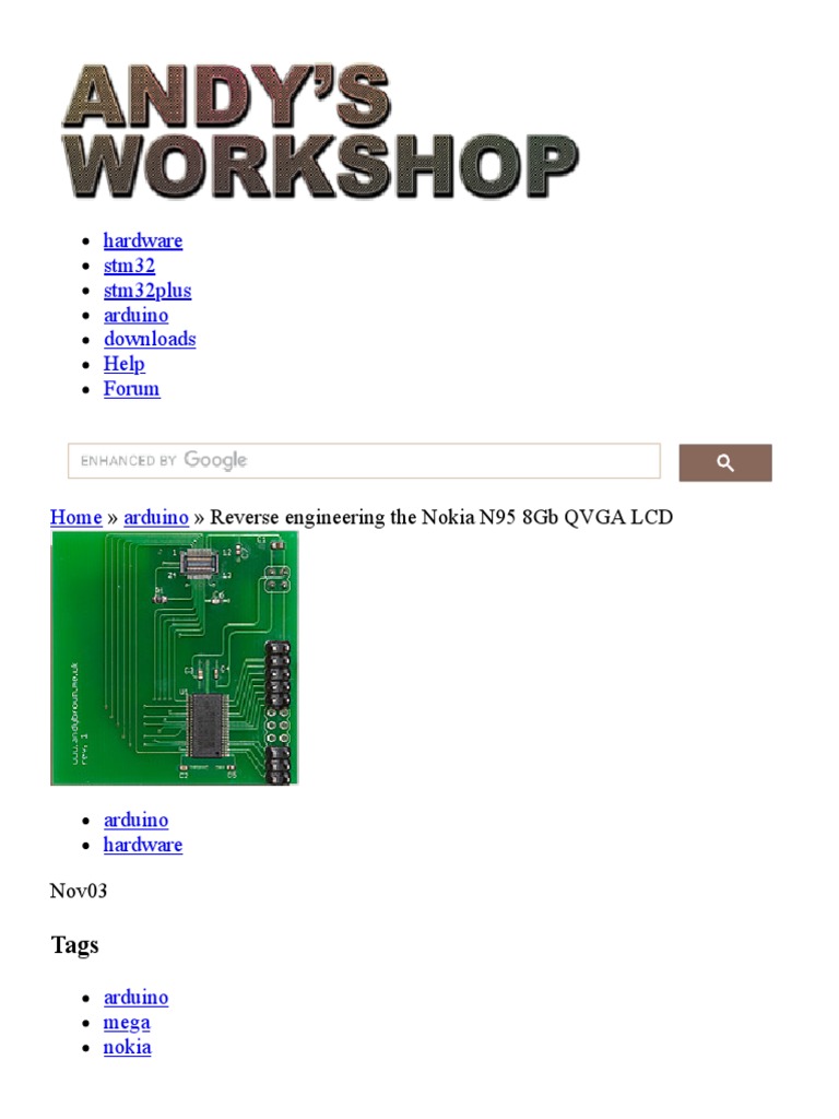 Hardware stm32 Stm32plus Arduino Downloads Help Forum: Reverse Engineering The Nokia N95 8Gb ...