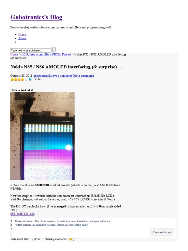 Nokia N85 - N86 AMOLED Interfacing (& Surprise) - Gobotronics's Blog | PDF | Printed Circuit ...