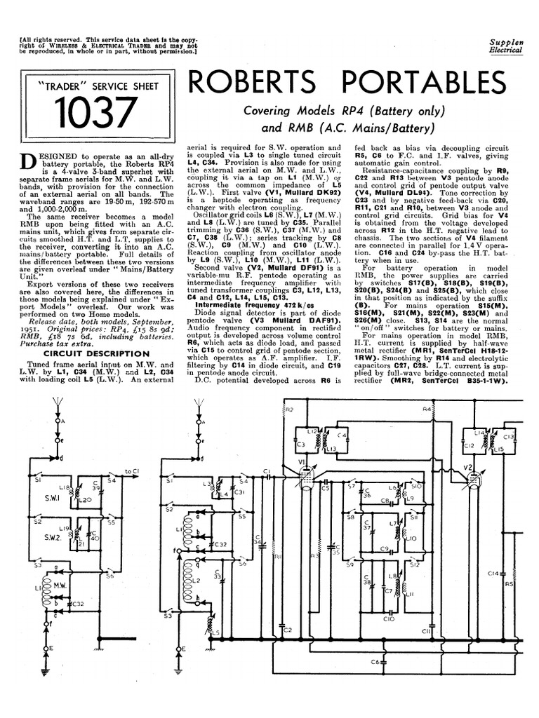 Roberts RP4 | PDF