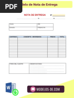 Formato de Nota de Entrega en Word | PDF | Business