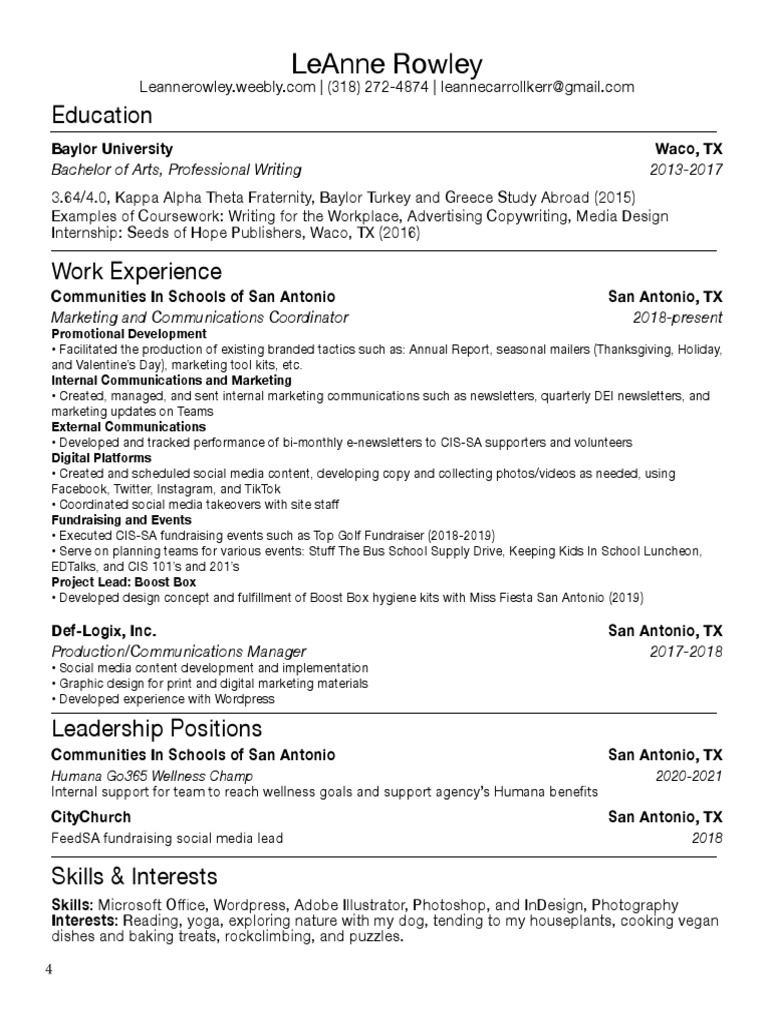 Leanne Rowley Resume 2021 2 | PDF | Social Media | Popular Culture ...