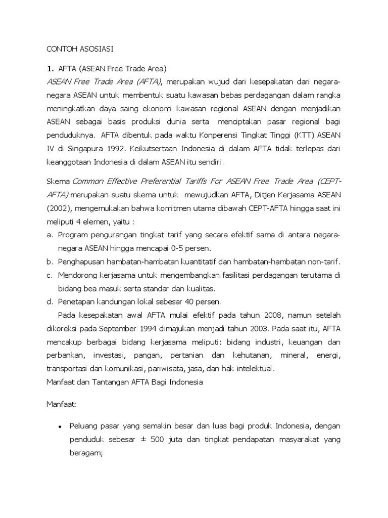 Contoh Asosiasi | PDF